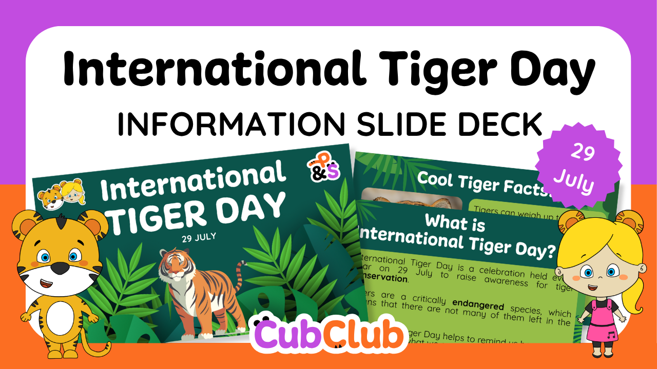 International Tiger Day Information Slide Deck | Pevan & Sarah